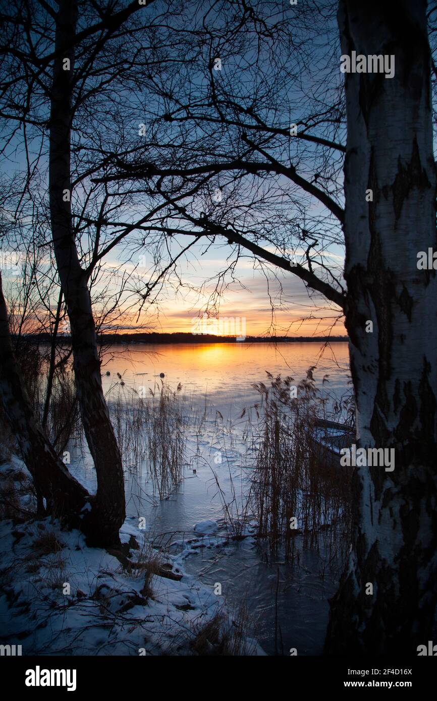 View on a beautiful lake in denmark scandinavia north of copenhagen ...