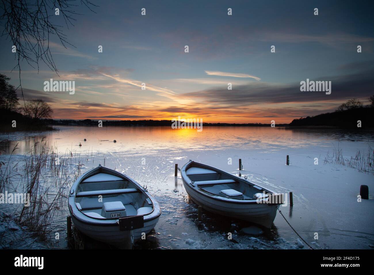 View on a beautiful lake in denmark scandinavia north of copenhagen ...