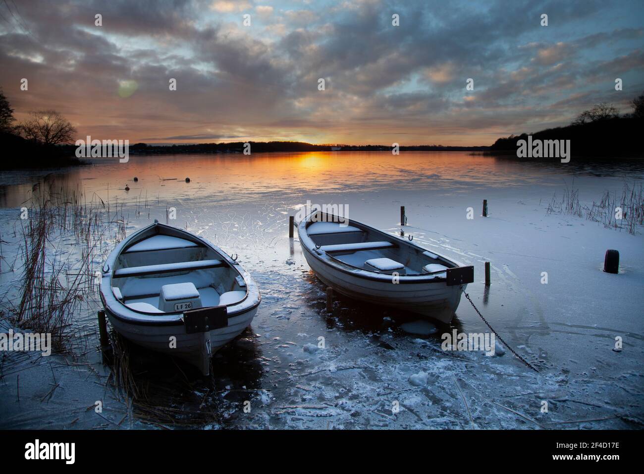 View on a beautiful lake in denmark scandinavia north of copenhagen ...