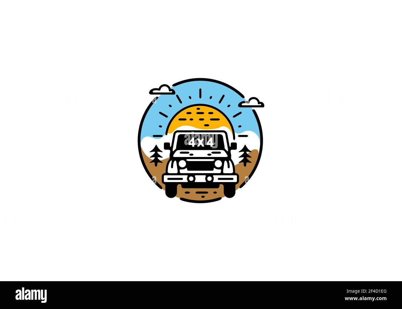 Colorful illustration of 4WD offroad car design Stock Vector Image ...