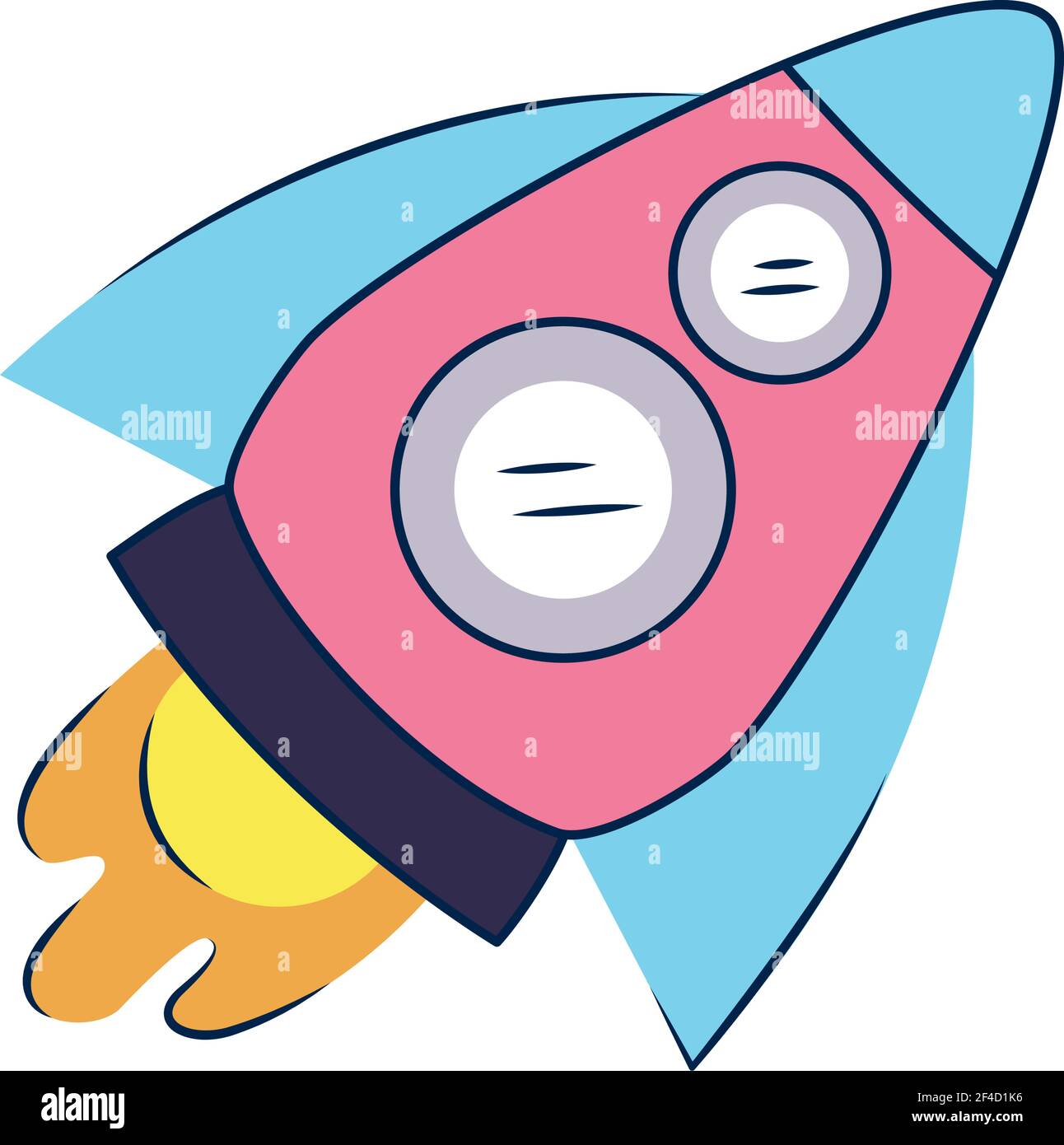 pink space rocket on background Stock Vector Image & Art - Alamy
