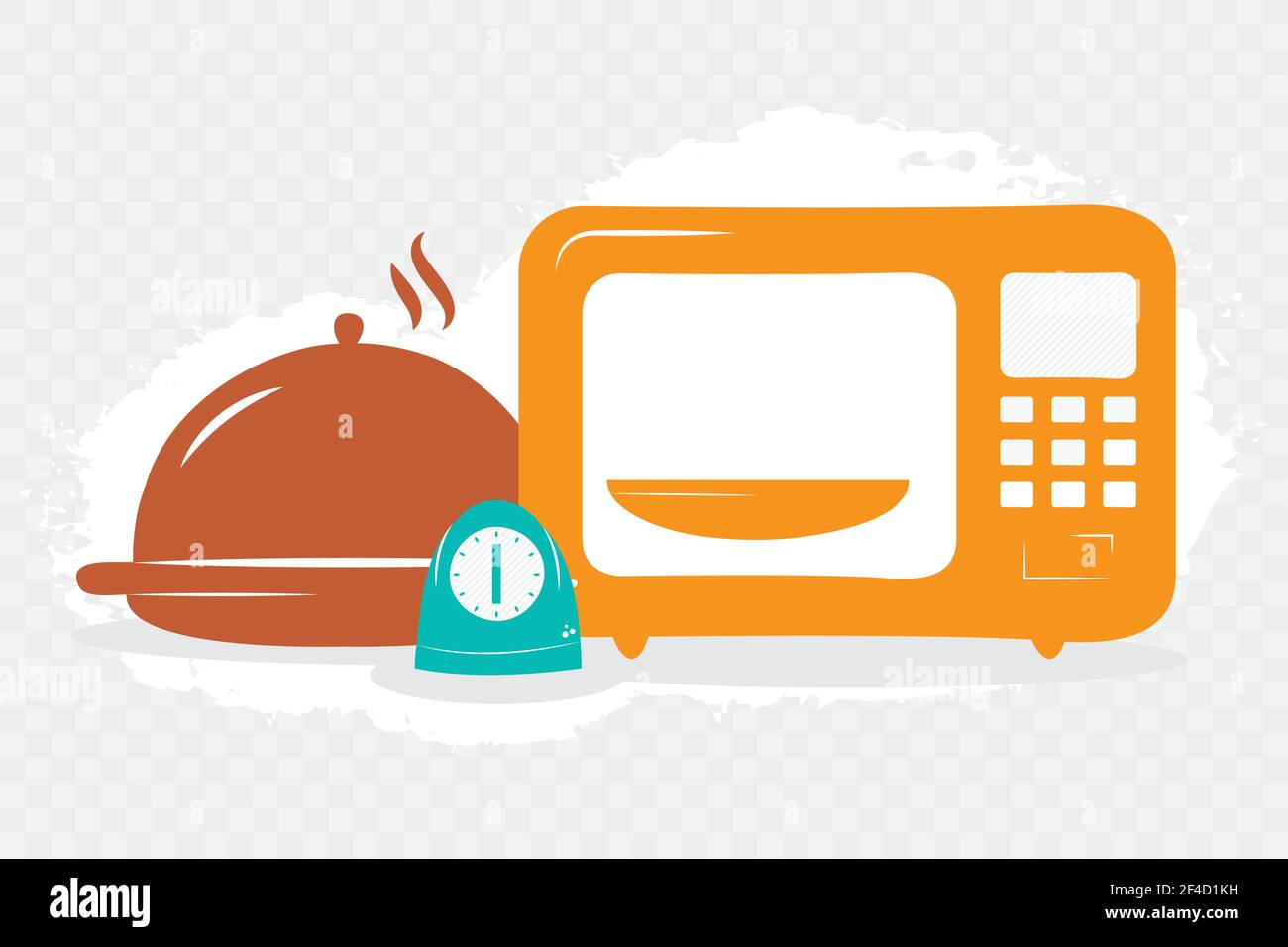 microwave with timer and platter Stock Vector Image & Art - Alamy