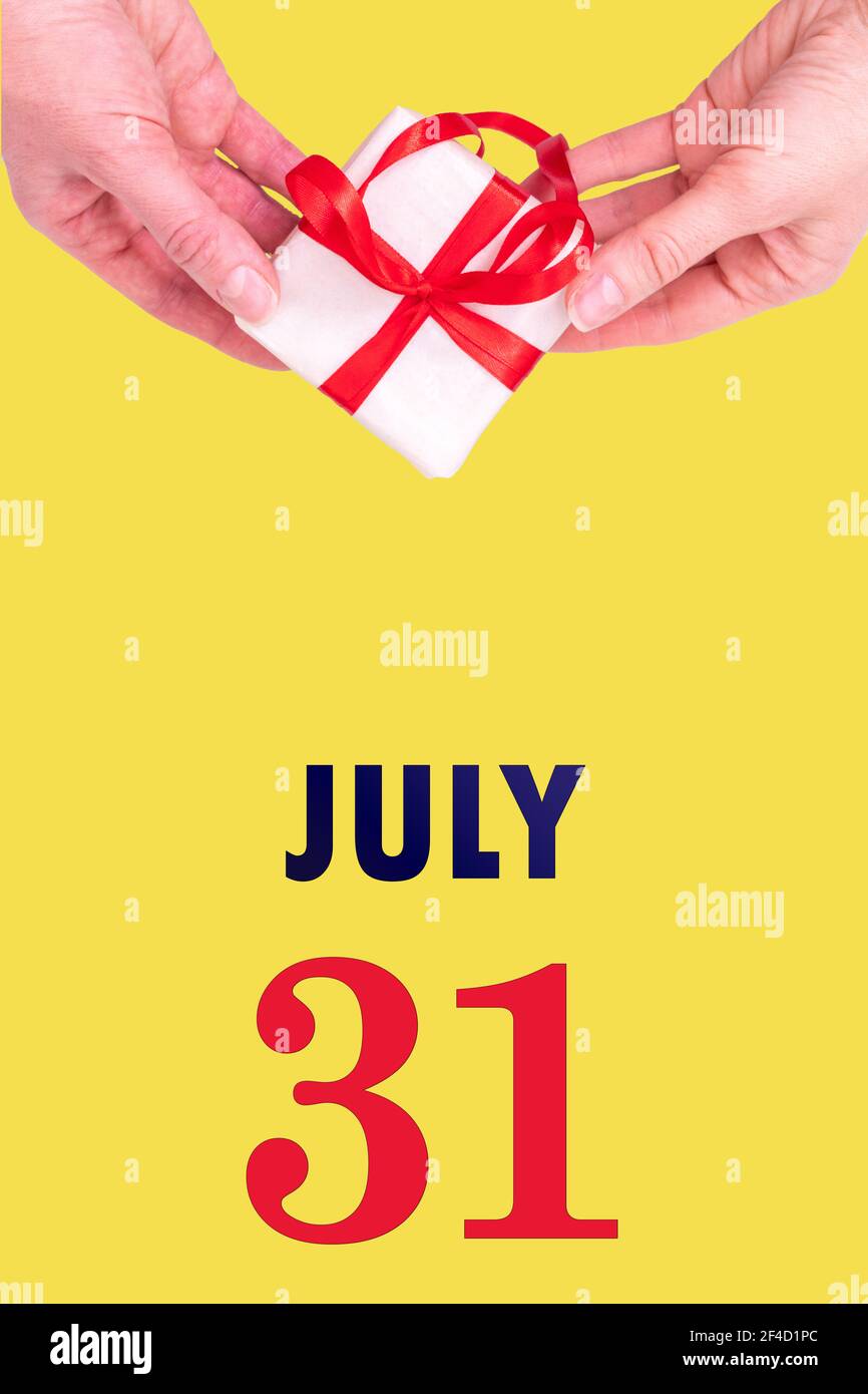 31st day july hand hi-res stock photography and images - Alamy