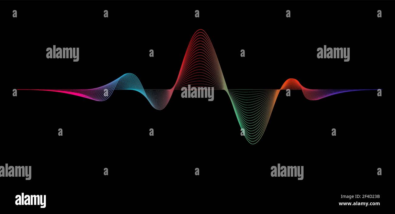 Abstract wave element for design. Digital frequency track equalizer ...