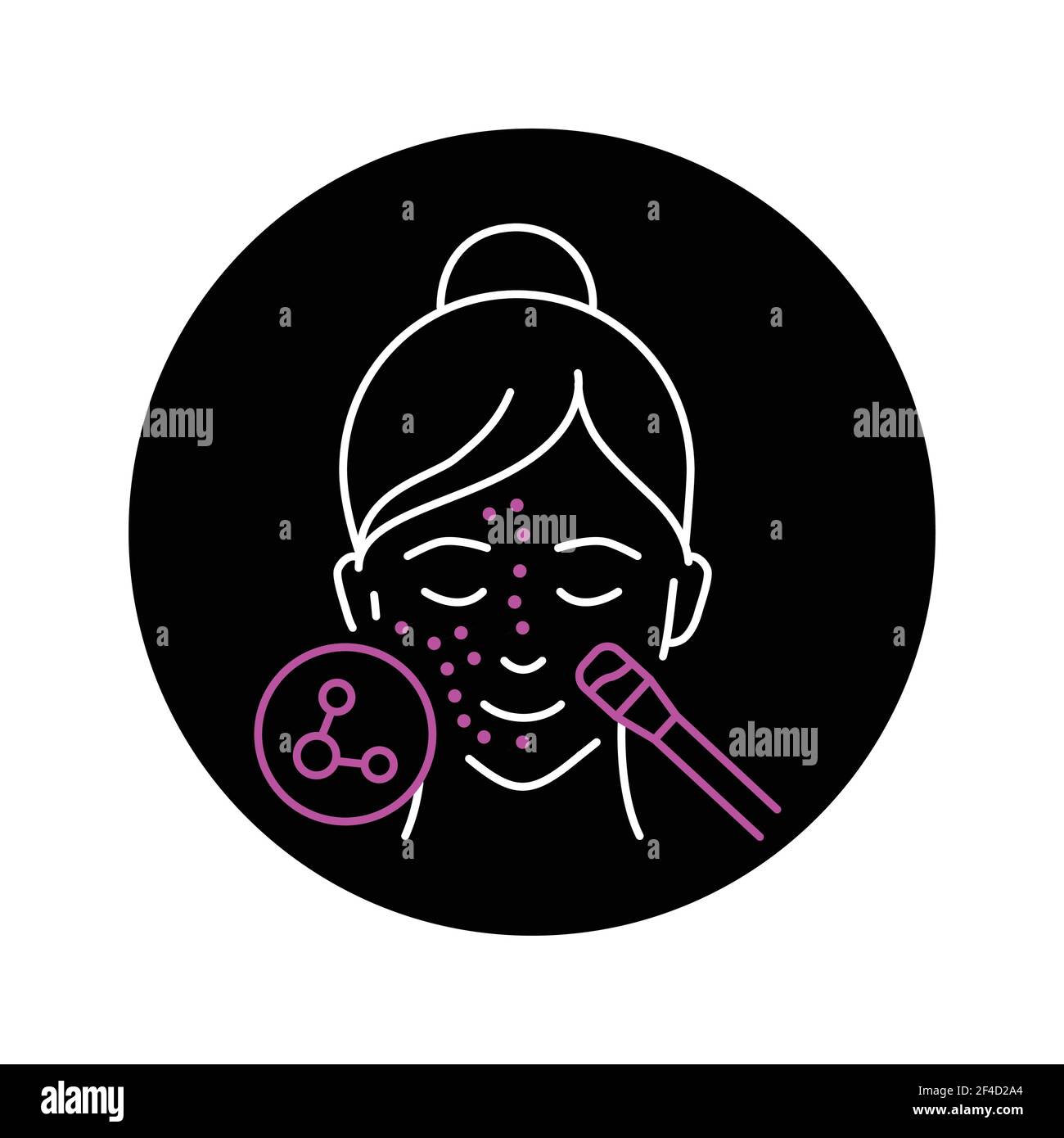 Chemical peeling face black glyph icon. Skin care. SPA, Cosmetic ...