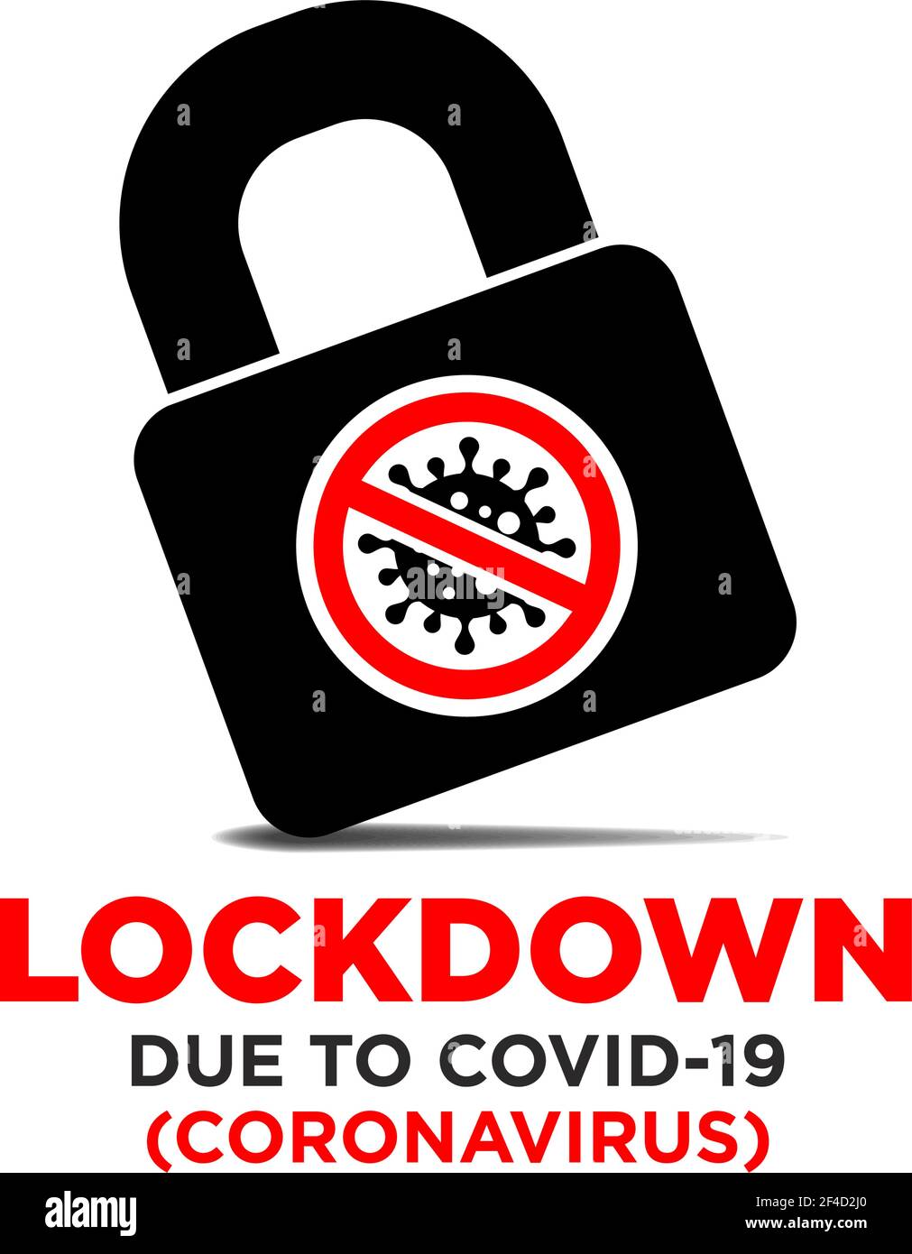 Lockdown due to coronavirus icon. Covid-19 Pandemic world lockdown for ...