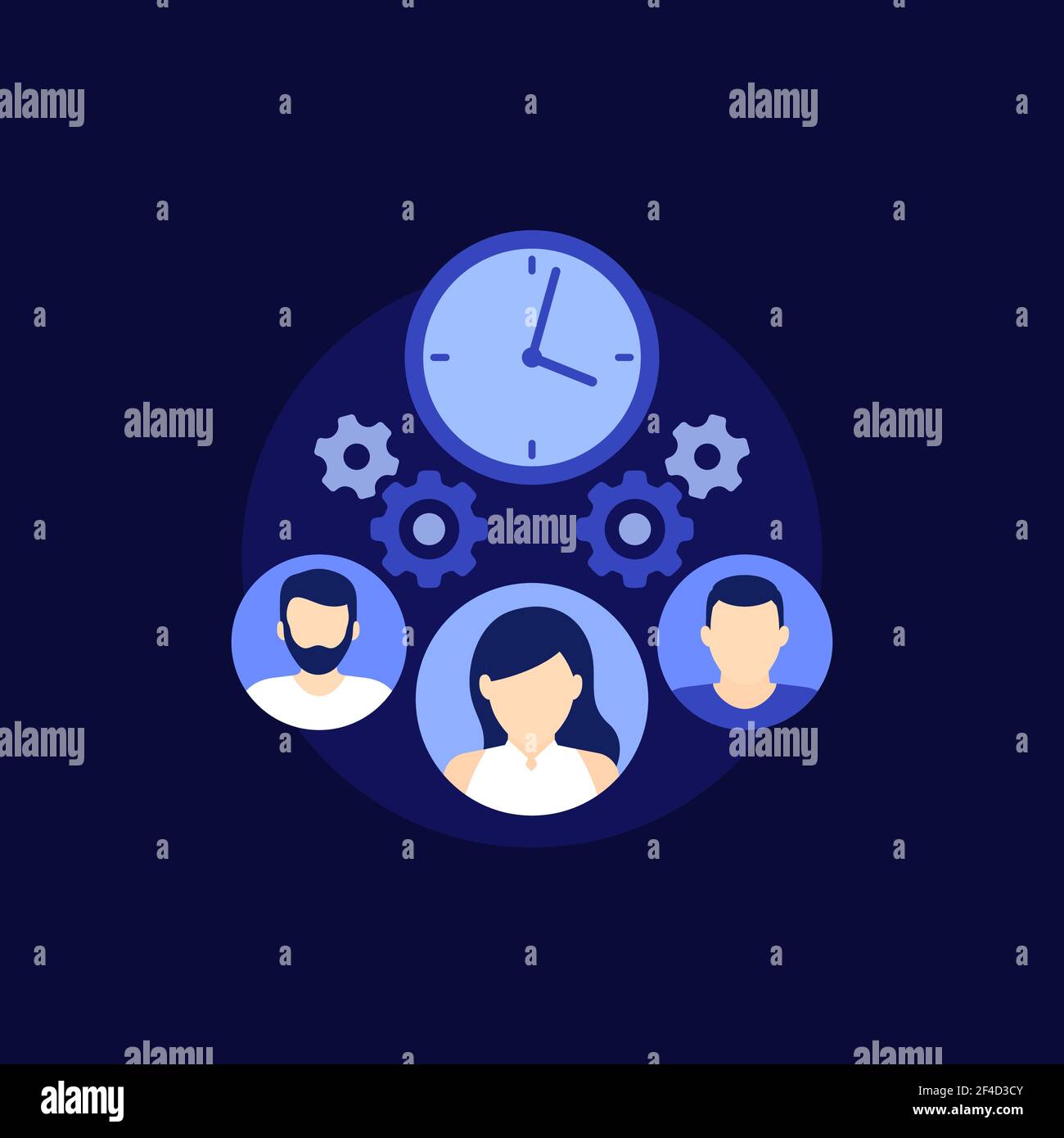 teamwork and deadline icon, vector Stock Vector Image & Art - Alamy