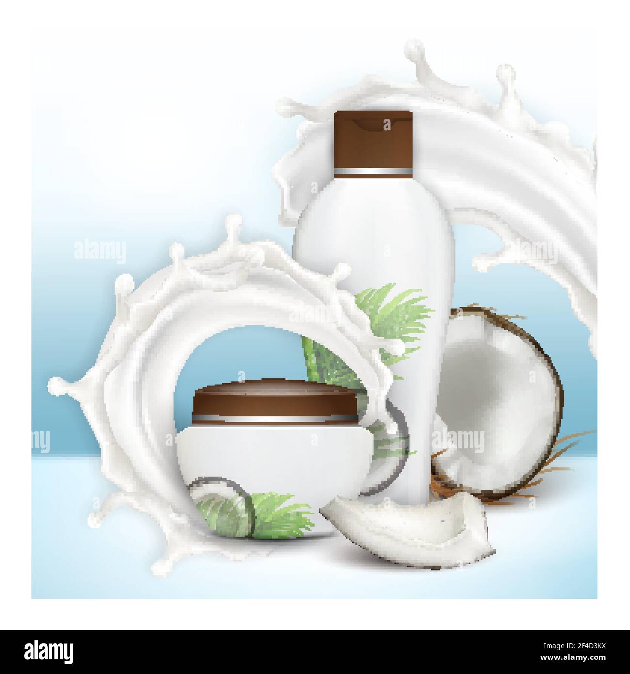 Cosmetic And Shampoo Creative Promo Poster Vector Stock Vector Image ...