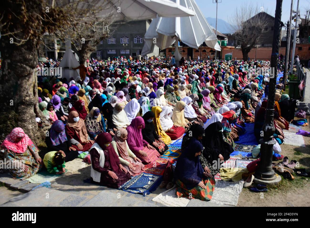 March 19, 2021: Srinagar, Kashmir, India. 19 March 2021. Muslim ...