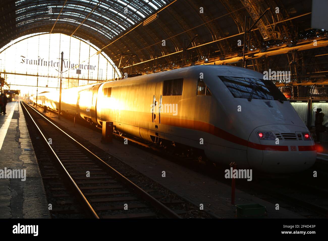 Train Station at sunset Stock Photo - Alamy