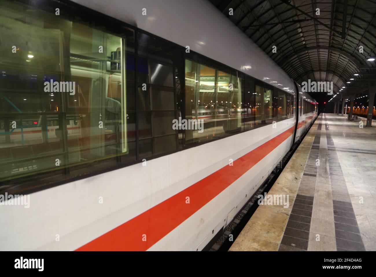 Train Station at night Stock Photo - Alamy