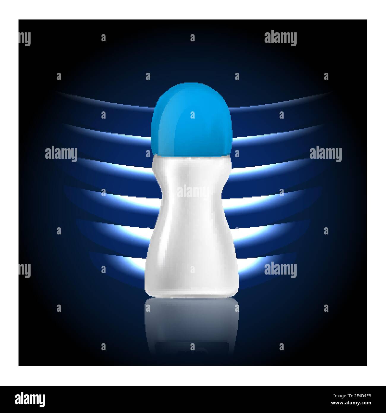 Roll On Antiperspirant Deodorant Poster Vector Illustration Stock ...