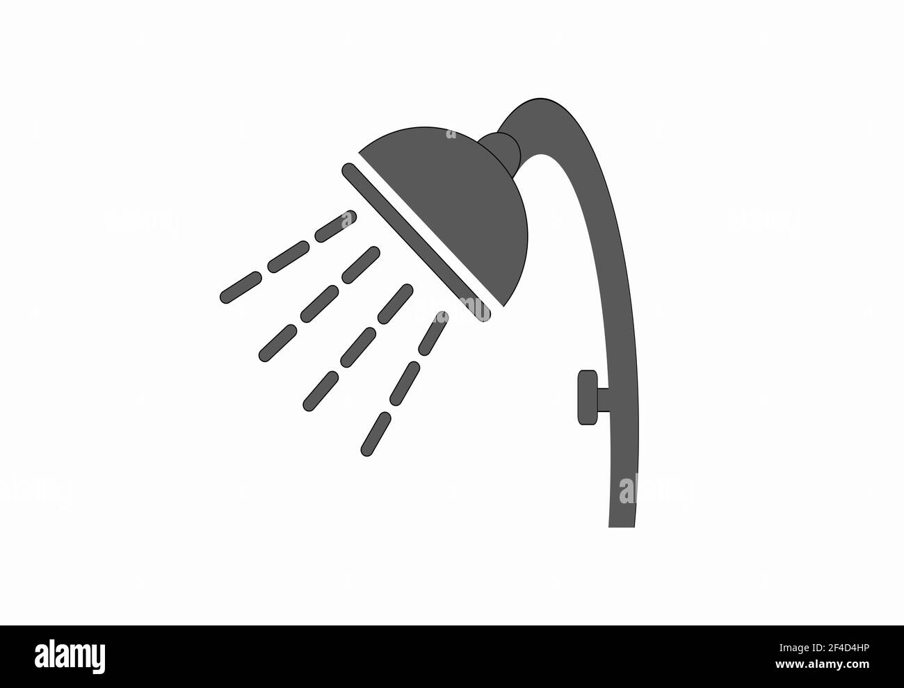Shower bathroom icon graphic white background Stock Photo - Alamy