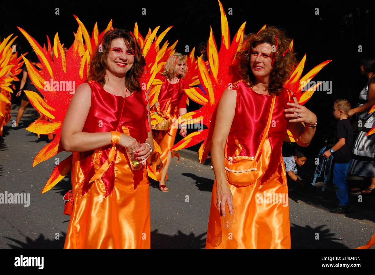 Contributors to the folk festival in Kalletal, lippe District, Germany ...