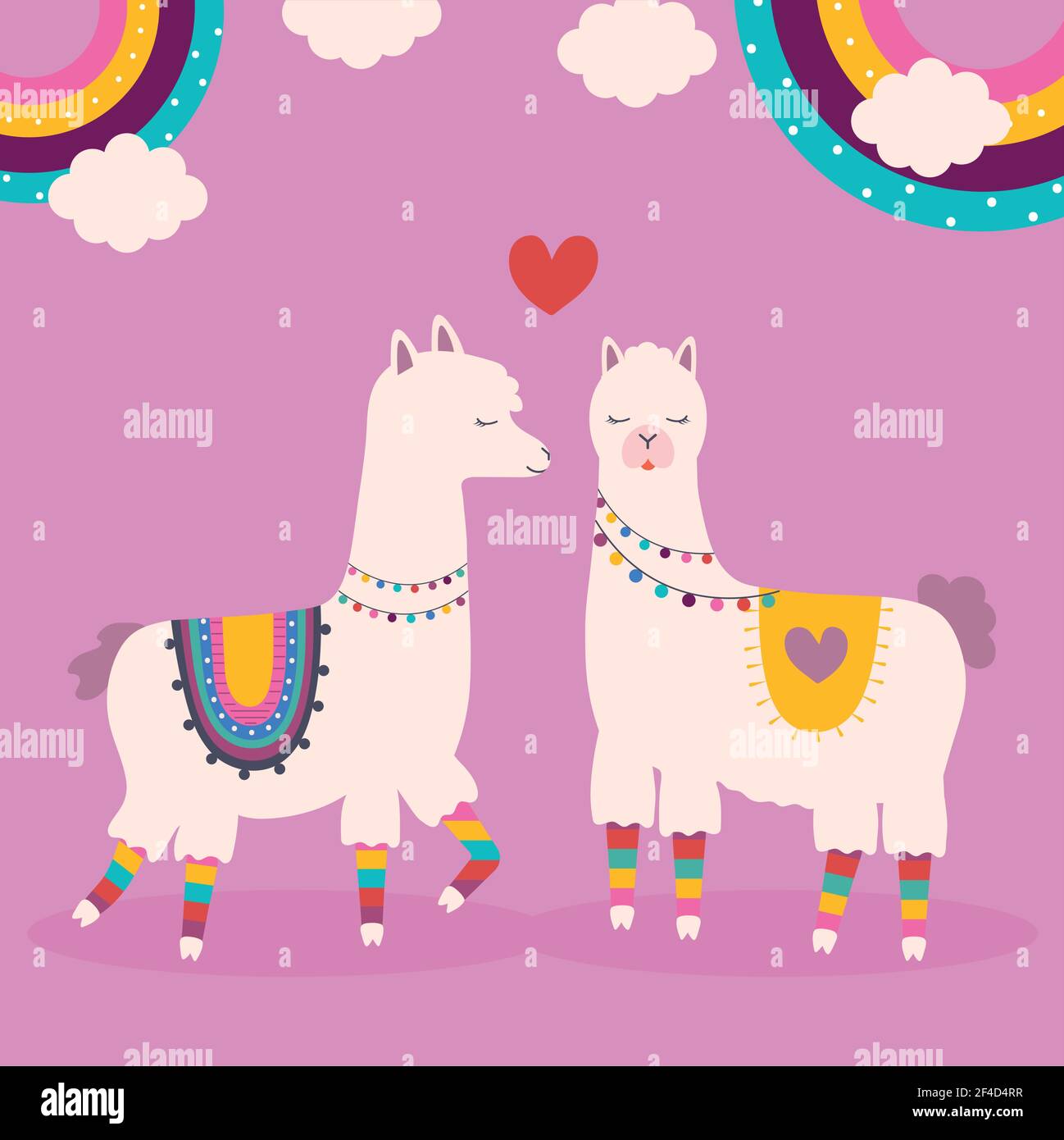 sweet llamas together Stock Vector Image & Art - Alamy