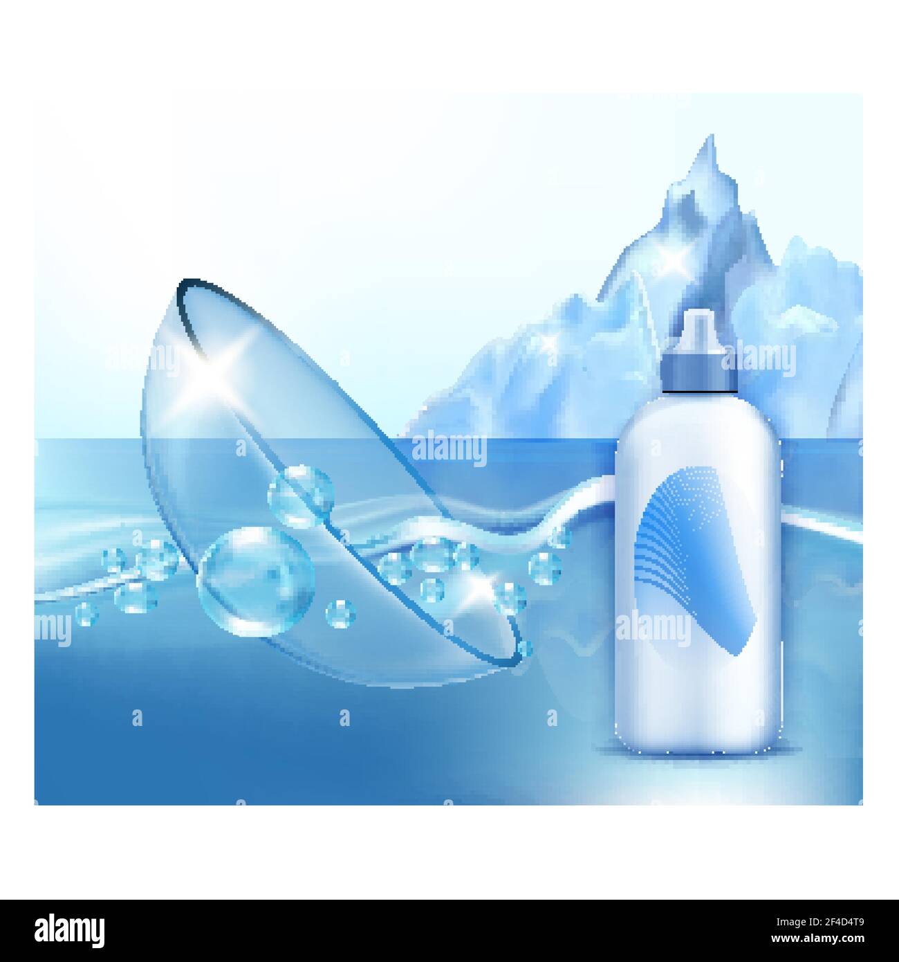 Crystal Clear Vision Advertising Banner Vector Illustration Stock ...