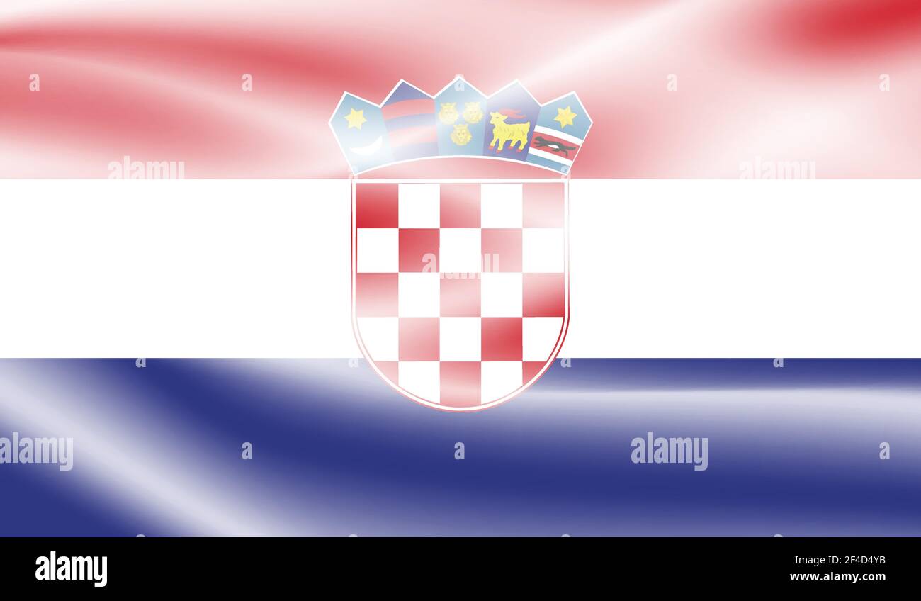 Croatian flag waving Stock Vector Images - Alamy