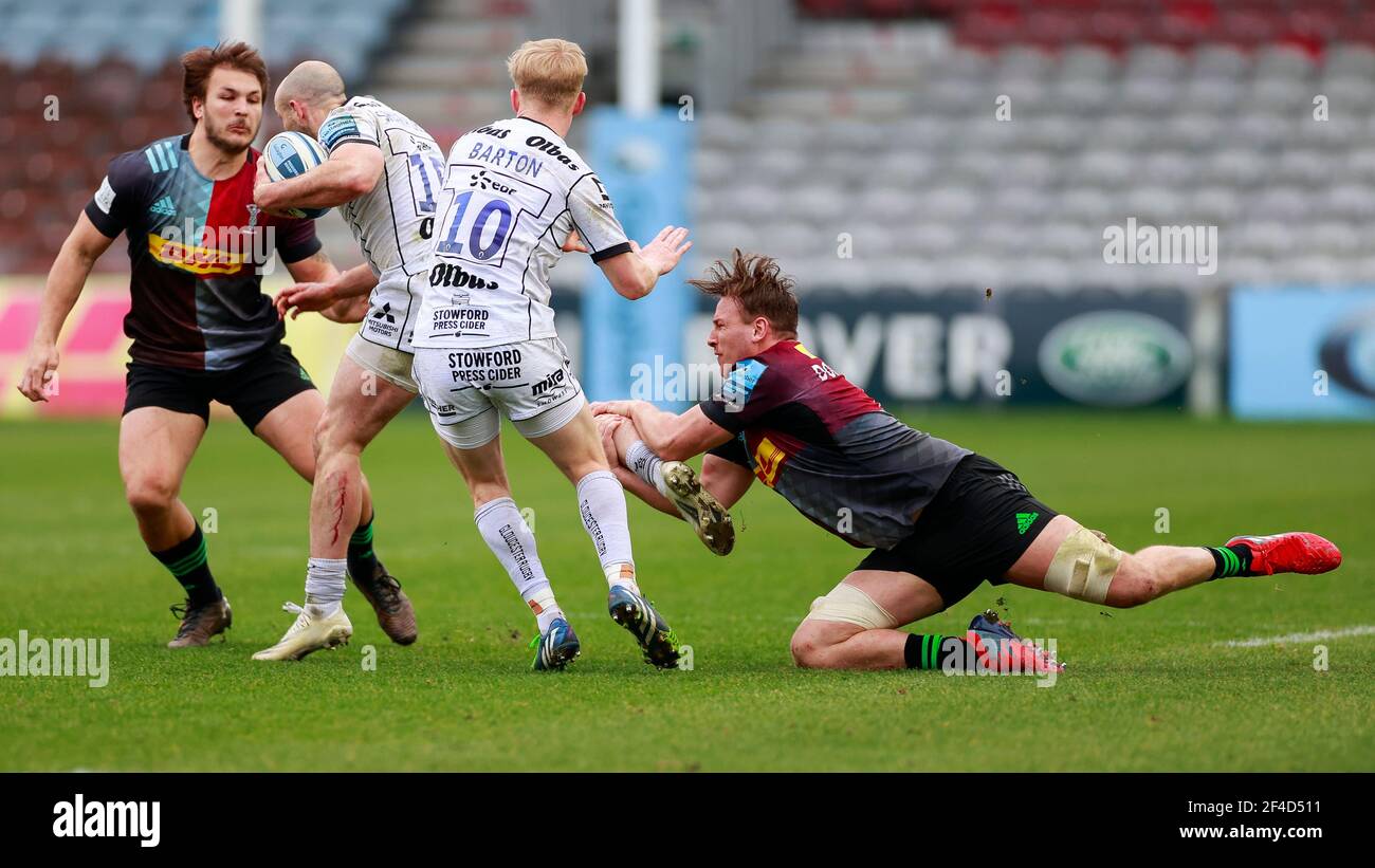 Twickenham Stoop, London, UK. 20th Mar, 2021. English Premiership Rugby ...