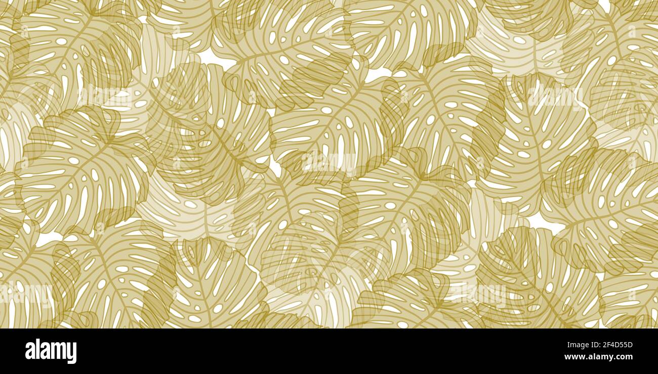 Monstera leaves seamless pattern Stock Vector Image & Art - Alamy