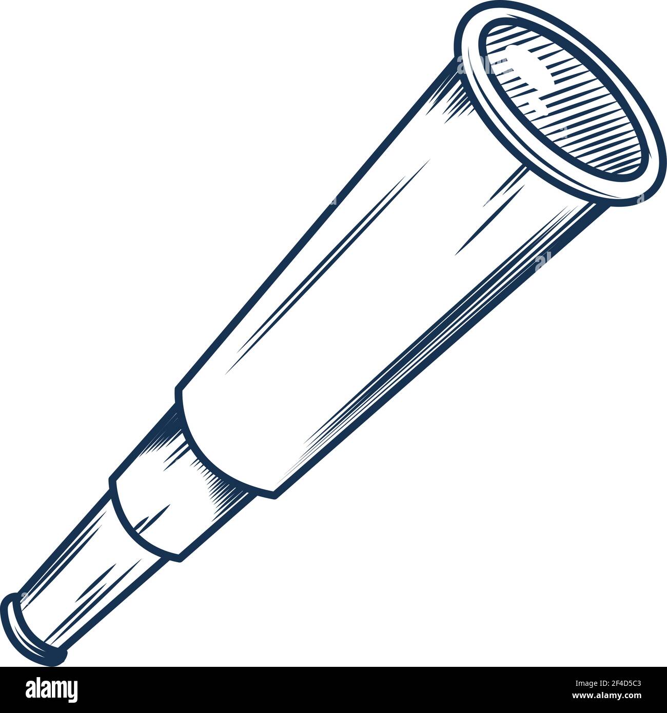 nautical monocular on white background Stock Vector Image & Art - Alamy