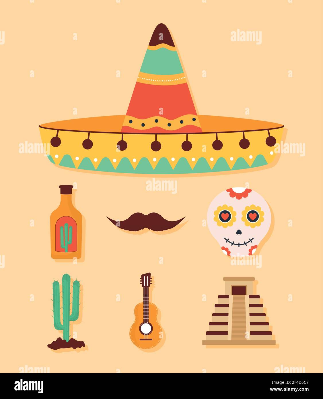 seven mexican icons Stock Vector Image & Art - Alamy
