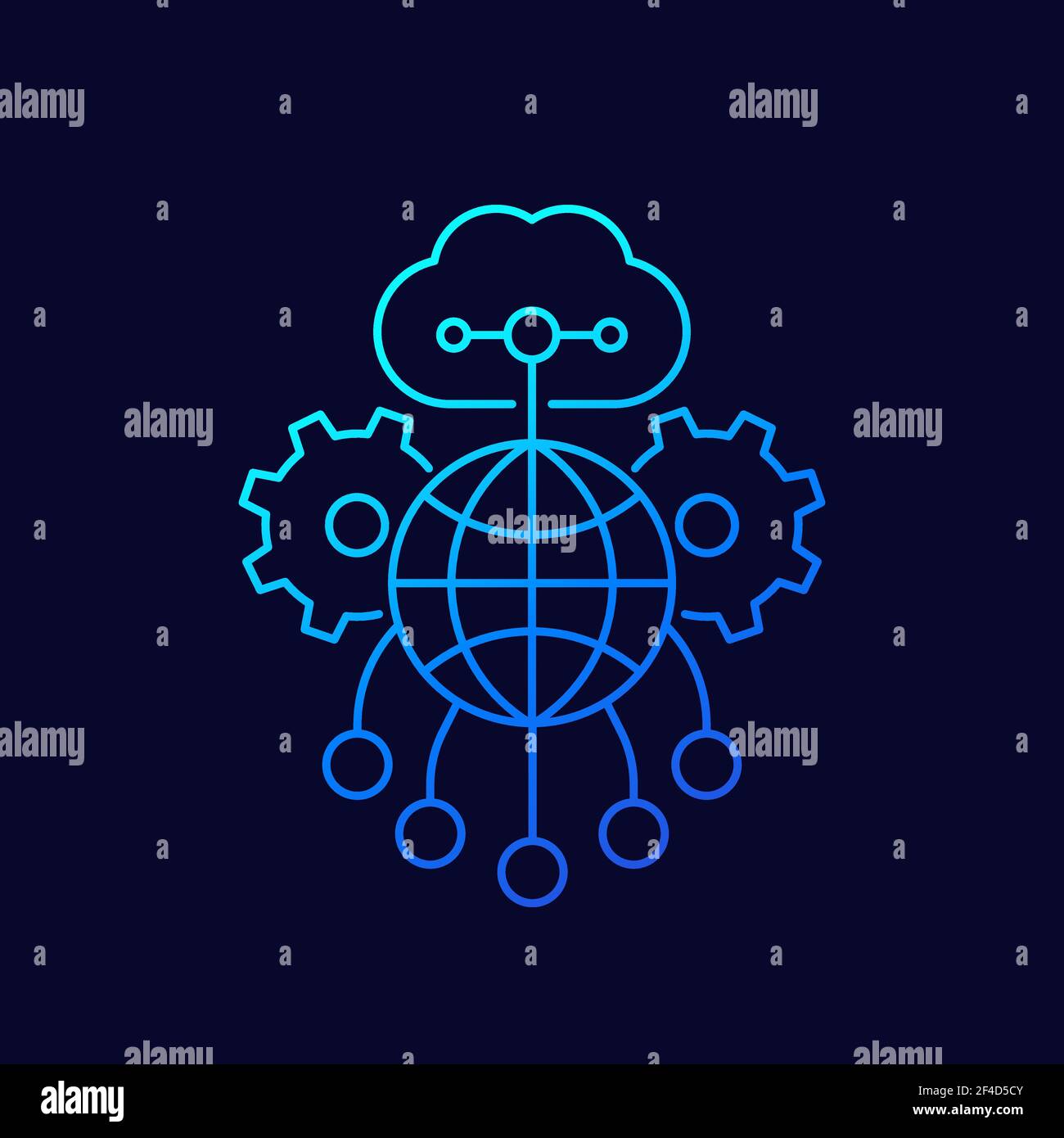 Dark cloud computing global Stock Vector Images - Alamy