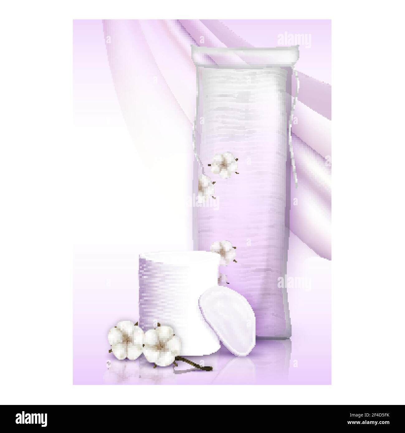 Cotton Pads Breathable Layer Promo Poster Vector Stock Vector Image ...