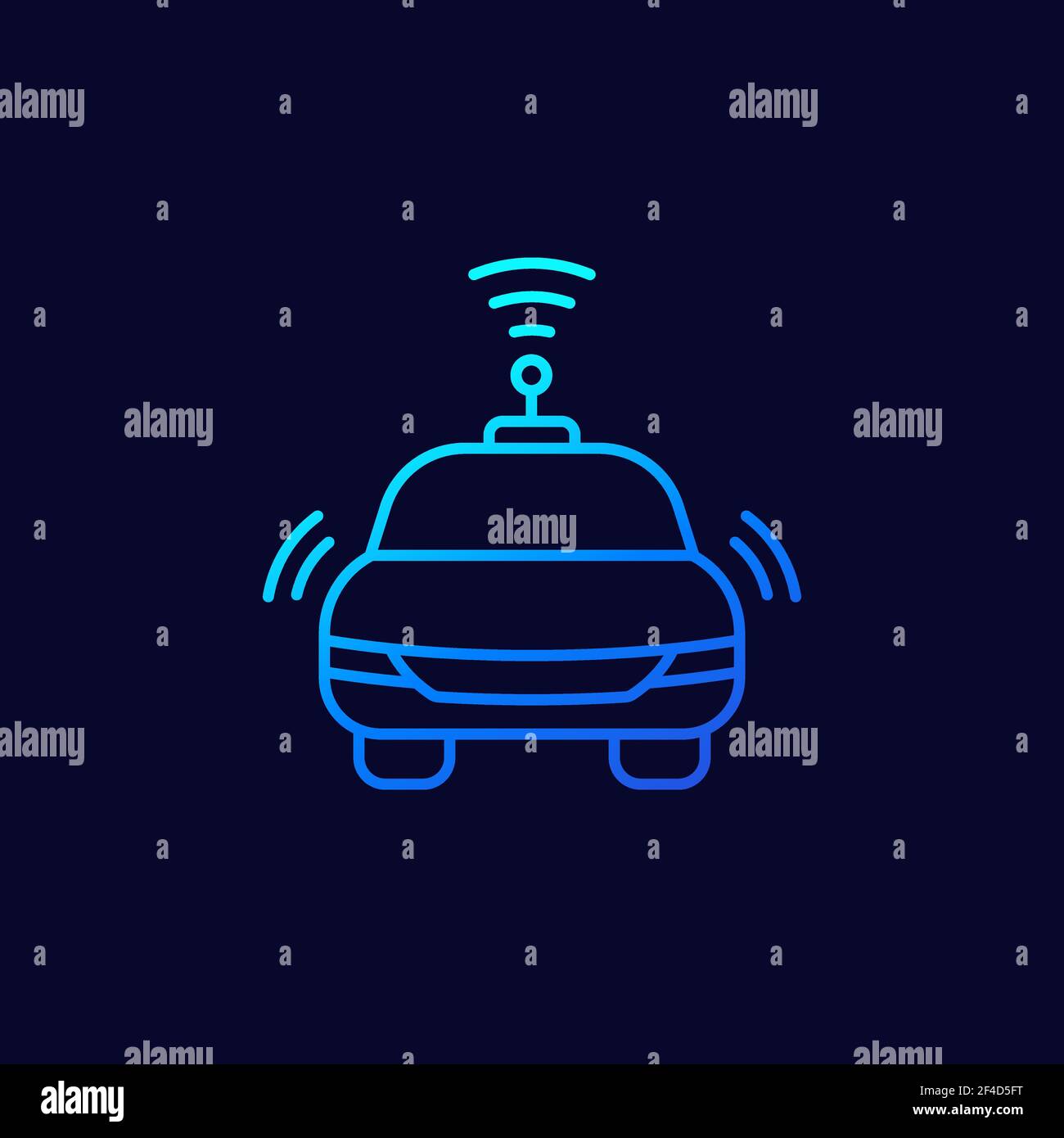 Self driving car line Stock Vector Images - Alamy