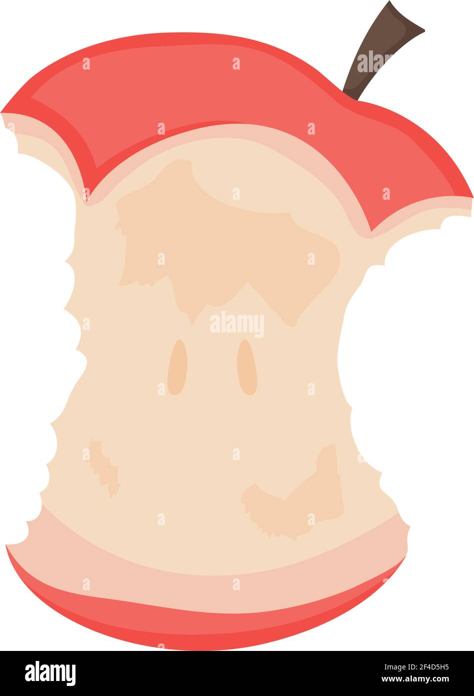 bitten apple on white background Stock Vector Image & Art - Alamy