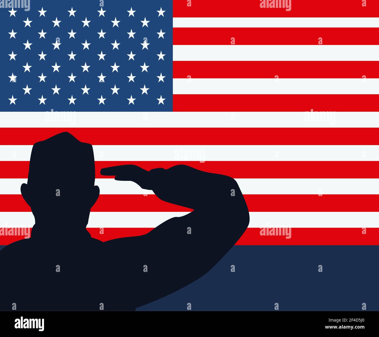 Memorial day soldier and flag Stock Vector Image & Art - Alamy