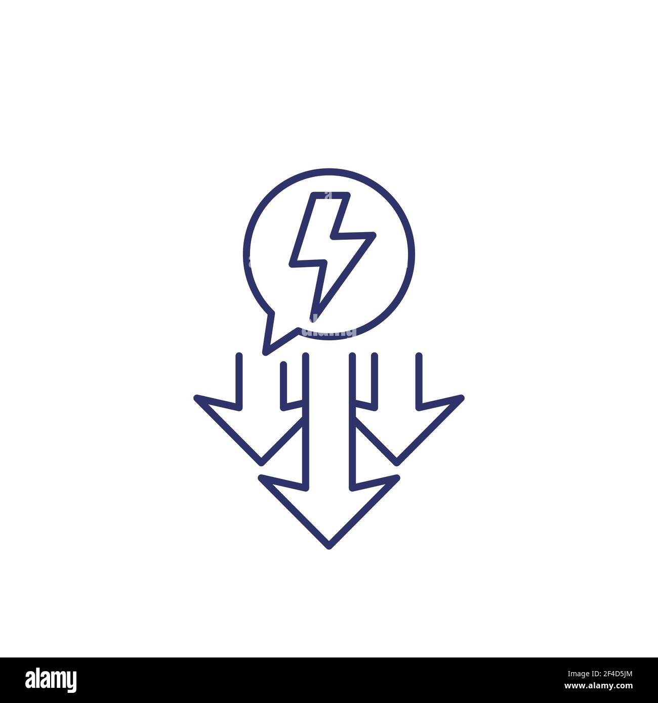 power consumption decrease line icon on white Stock Vector Image & Art - Alamy