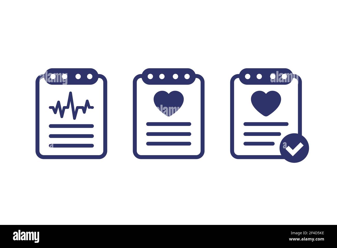 cardiogram, heart diagnosis, cardio test icons Stock Vector Image & Art ...