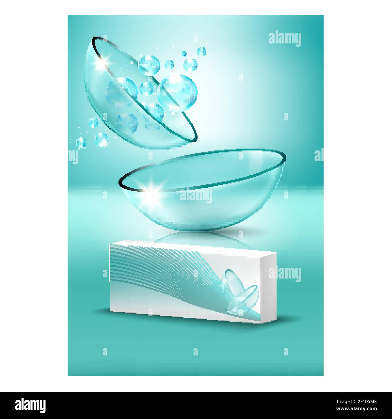 Contact Lenses Creative Advertising Poster Vector Illustration Stock ...