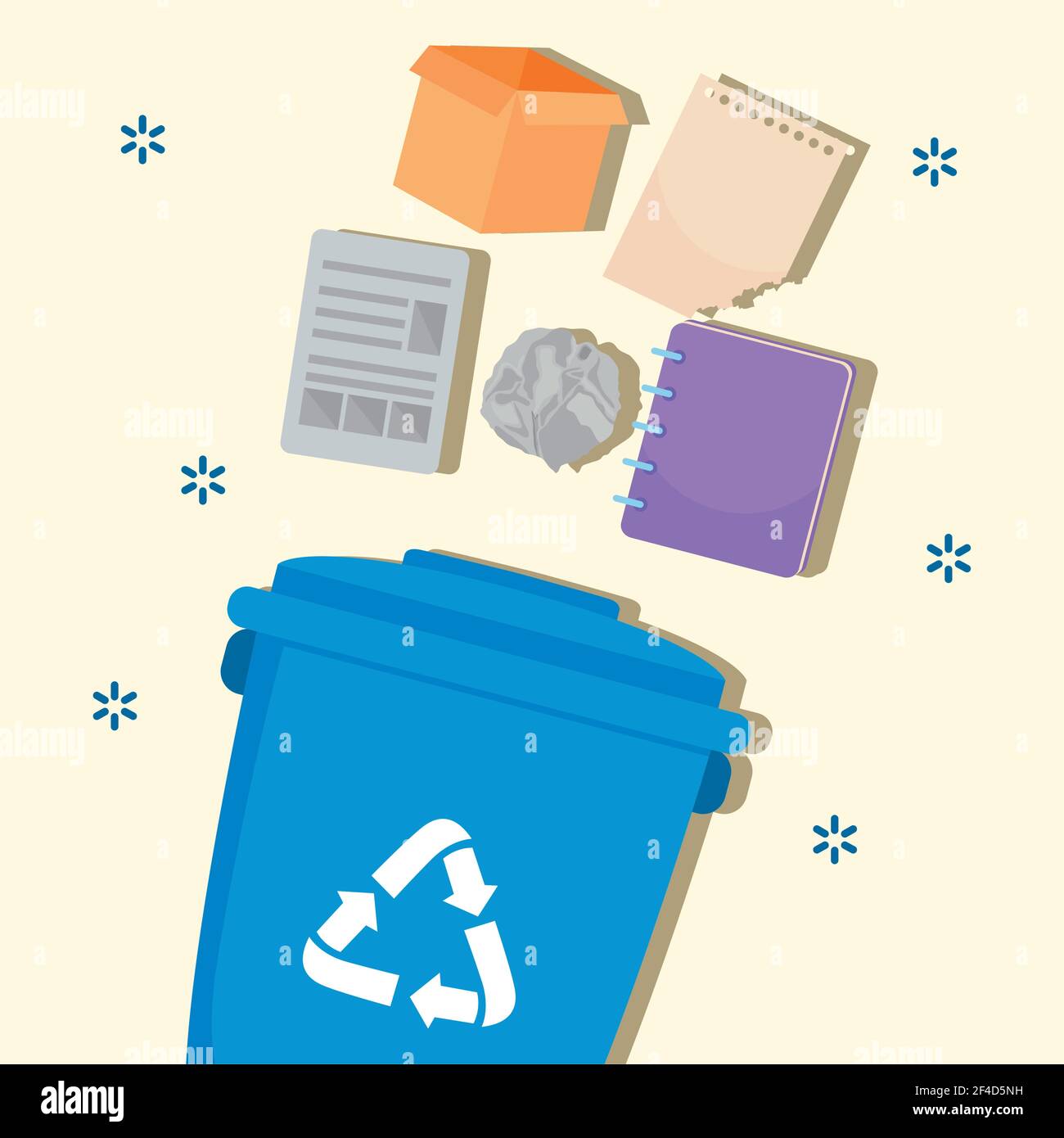 paper waste bin on background Stock Vector Image & Art - Alamy