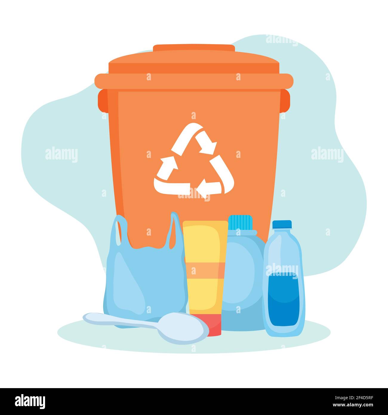 Recycle bin plastic bottles Stock Vector Images - Alamy