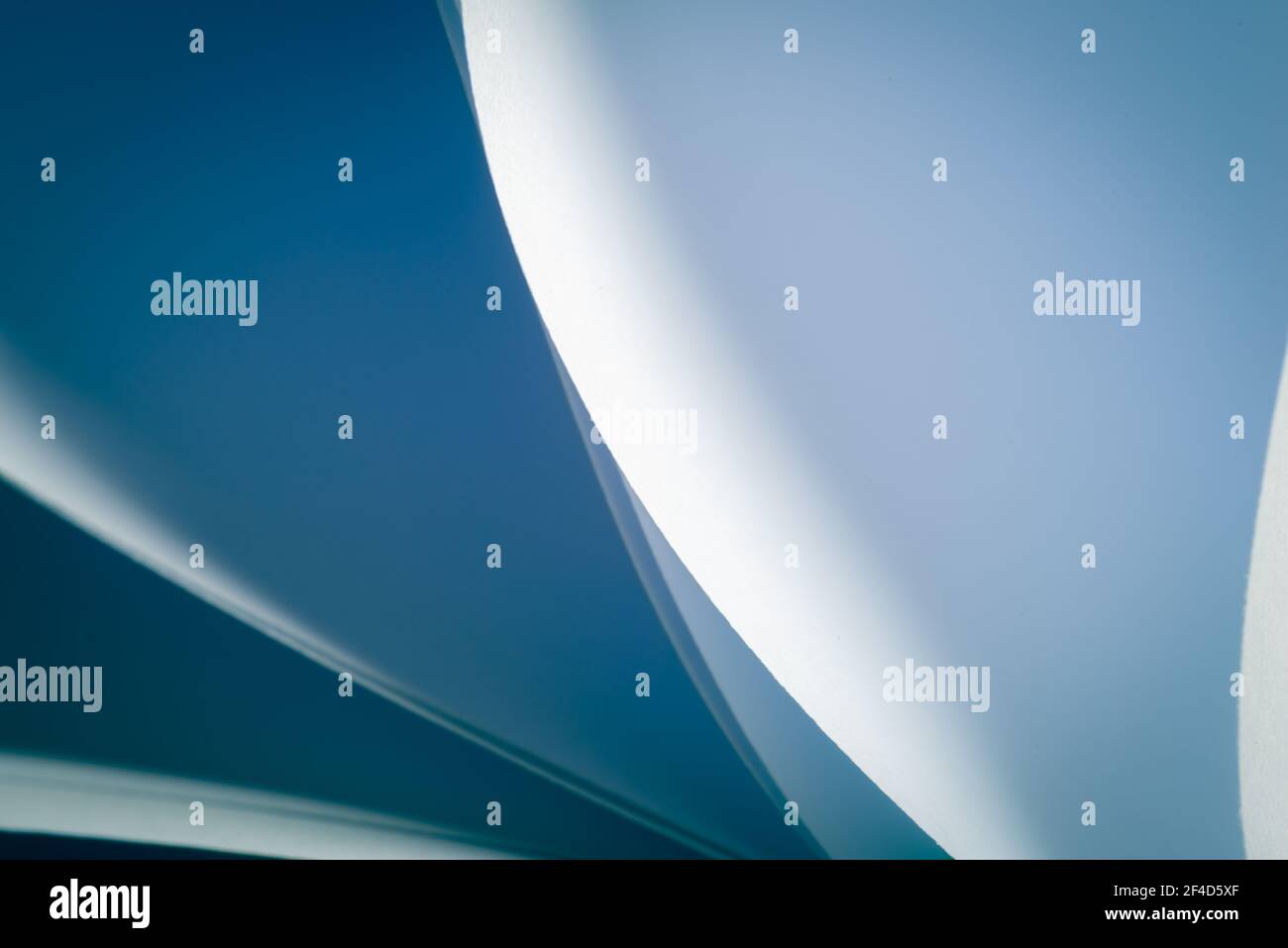 close up abstract with bent paper background ,selective focus;blue ...