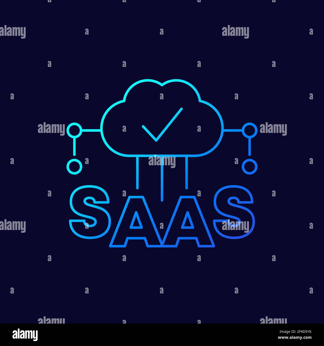Saas line icon, Software as a service vector Stock Vector Image & Art ...