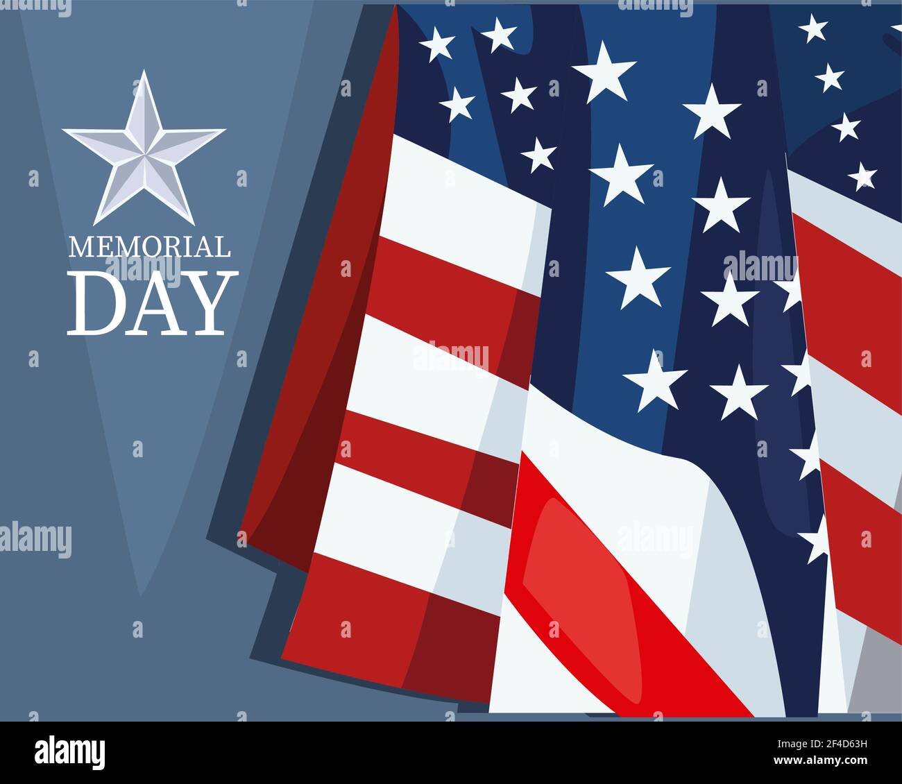 Memorial day with flag poster Stock Vector Image & Art - Alamy