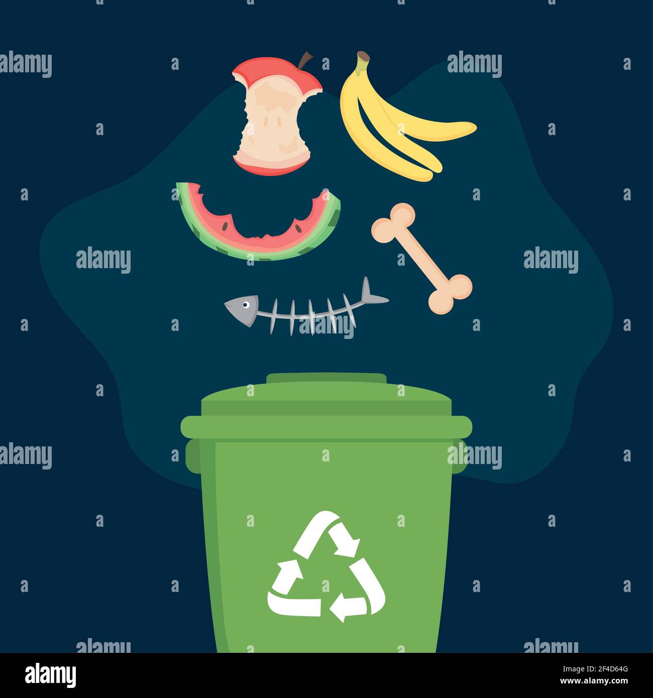 organic waste bin on background Stock Vector Image & Art - Alamy