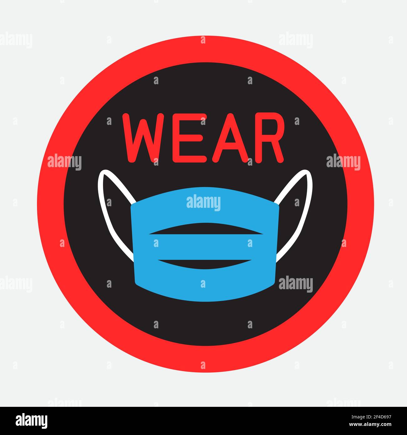 wear medical mask sticker Stock Vector Image & Art - Alamy