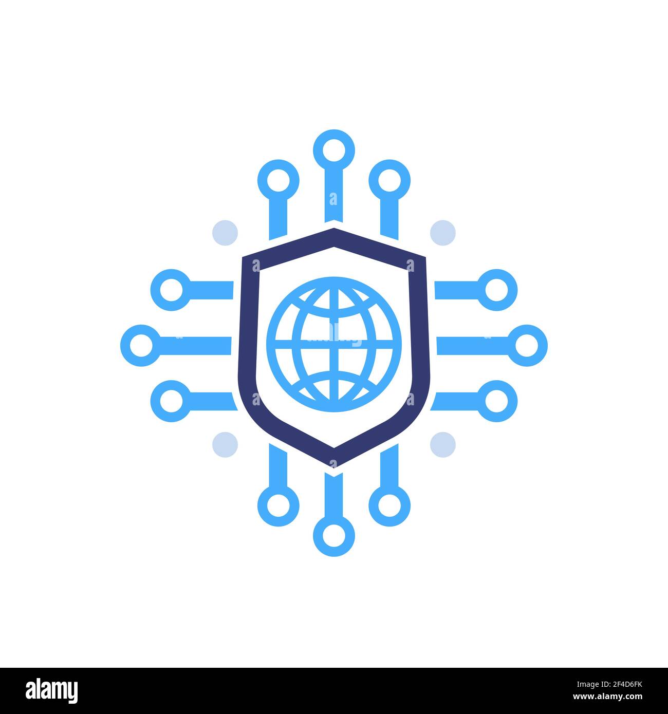 secure network, online security icon on white Stock Vector Image & Art ...