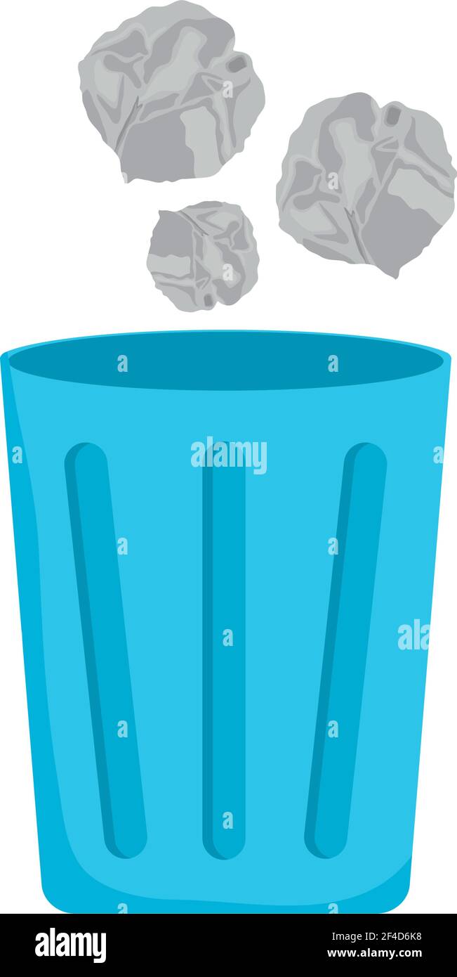 Bucket waste sorting isolated Stock Vector Images - Alamy