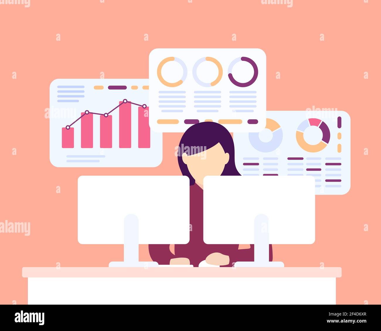 Analyst employee woman Stock Vector Images - Alamy