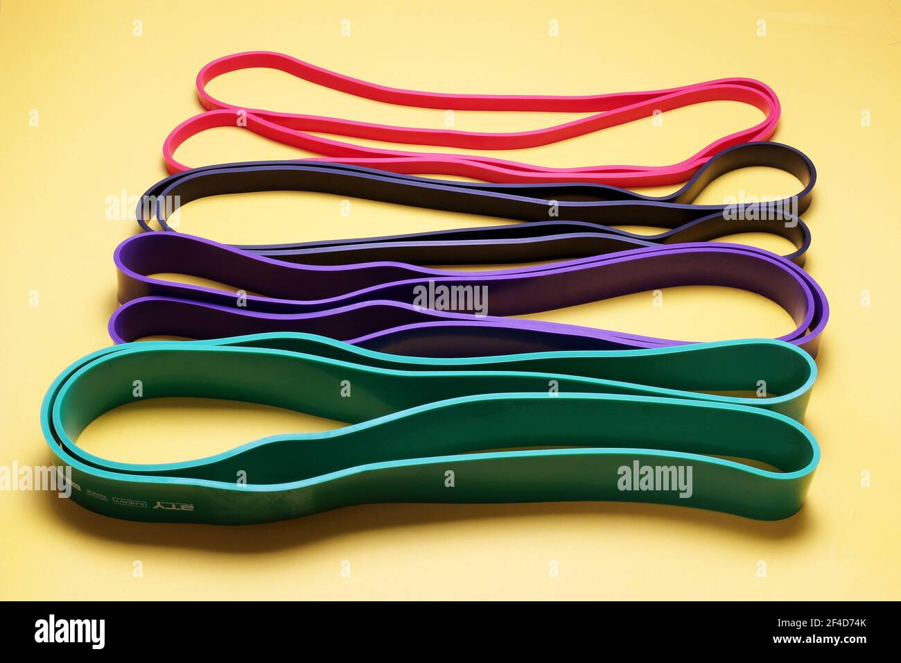 Rubber fitness bands hi-res stock photography and images - Alamy