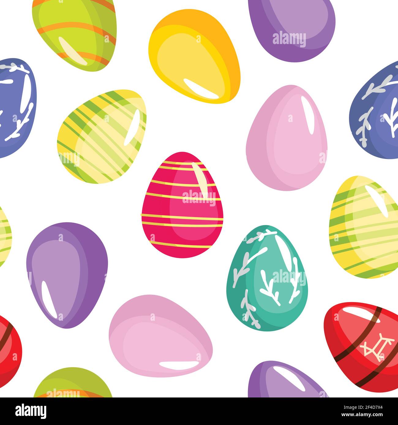 Pattern Easter eggs set, Easter holiday, colored eggs. Vector Stock ...
