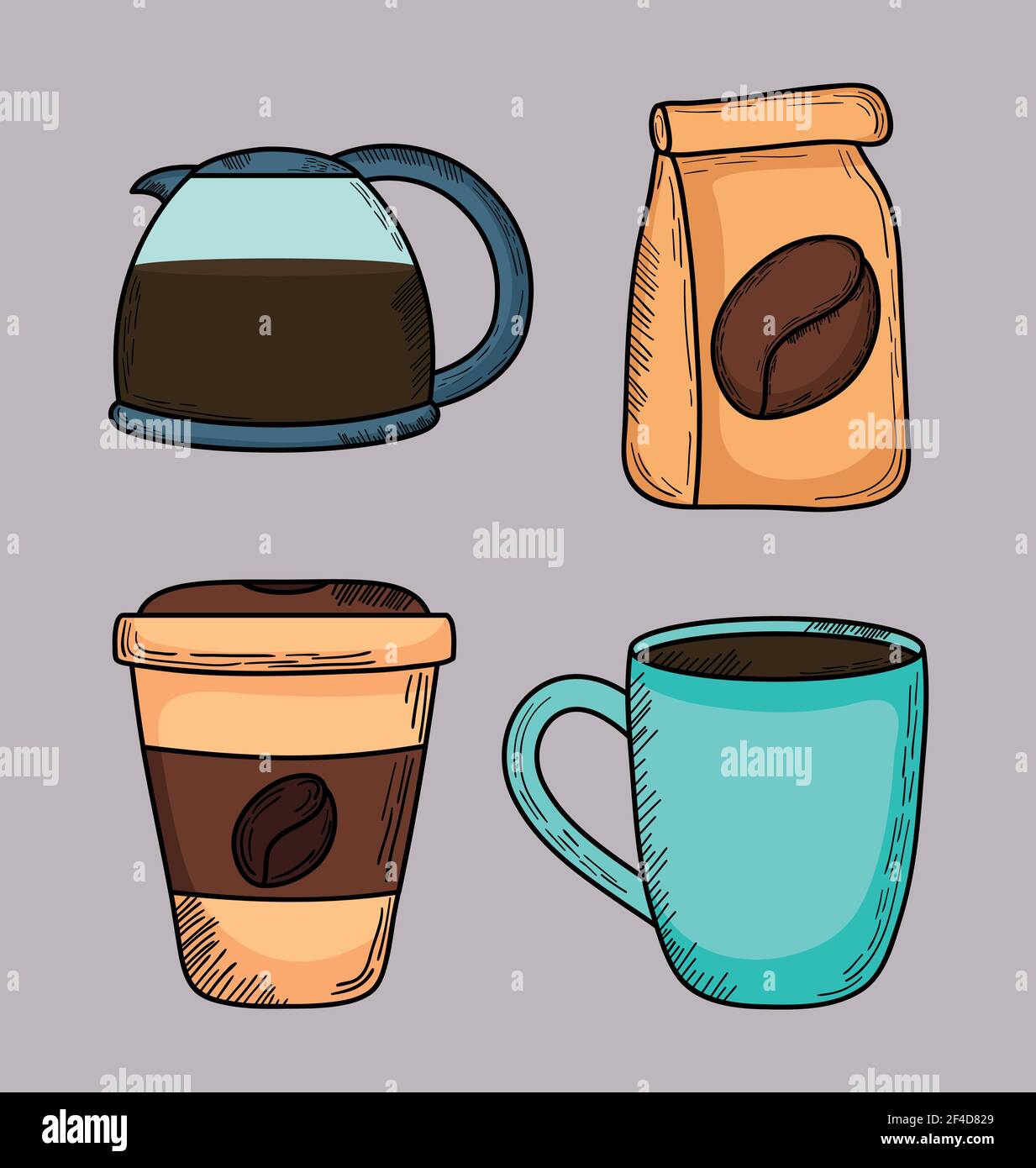 coffee icon collection on background Stock Vector Image & Art - Alamy