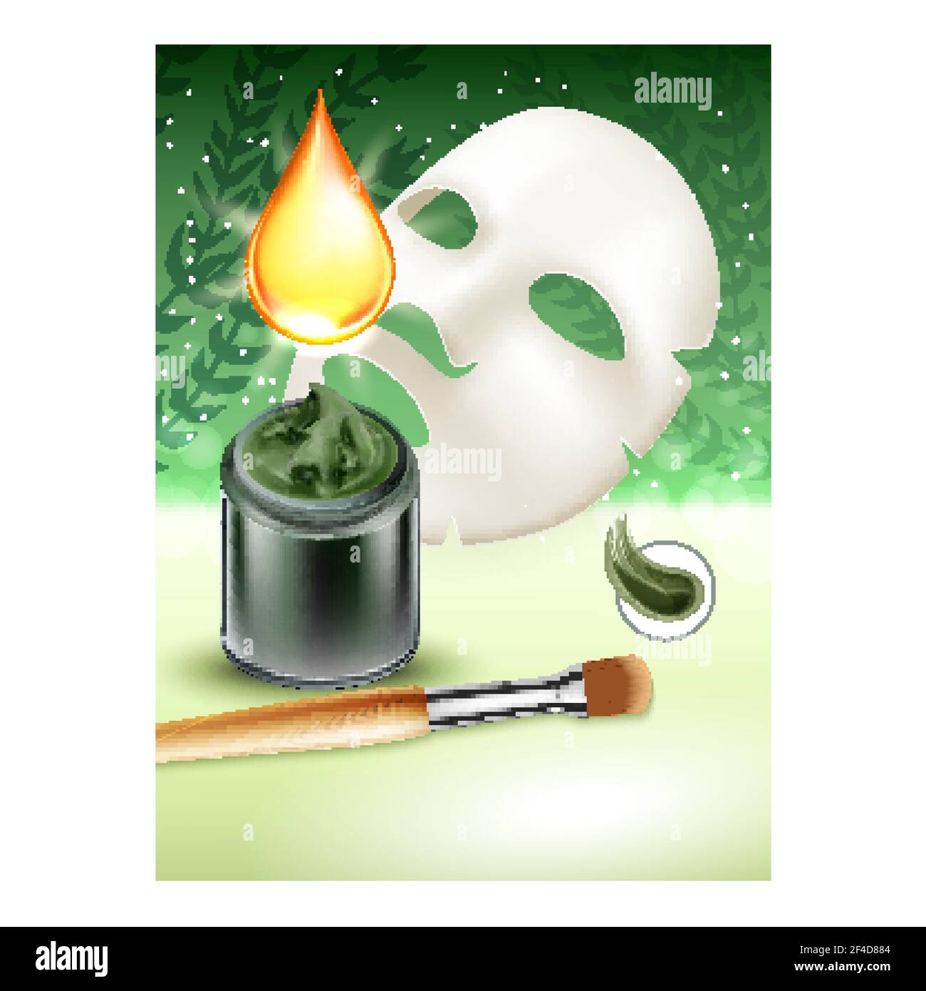 Facial Mask Creative Promotional Poster Vector Illustration Stock ...