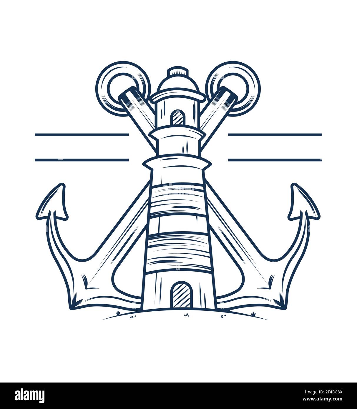 nautical design, anchors and lighthouse Stock Vector Image & Art - Alamy