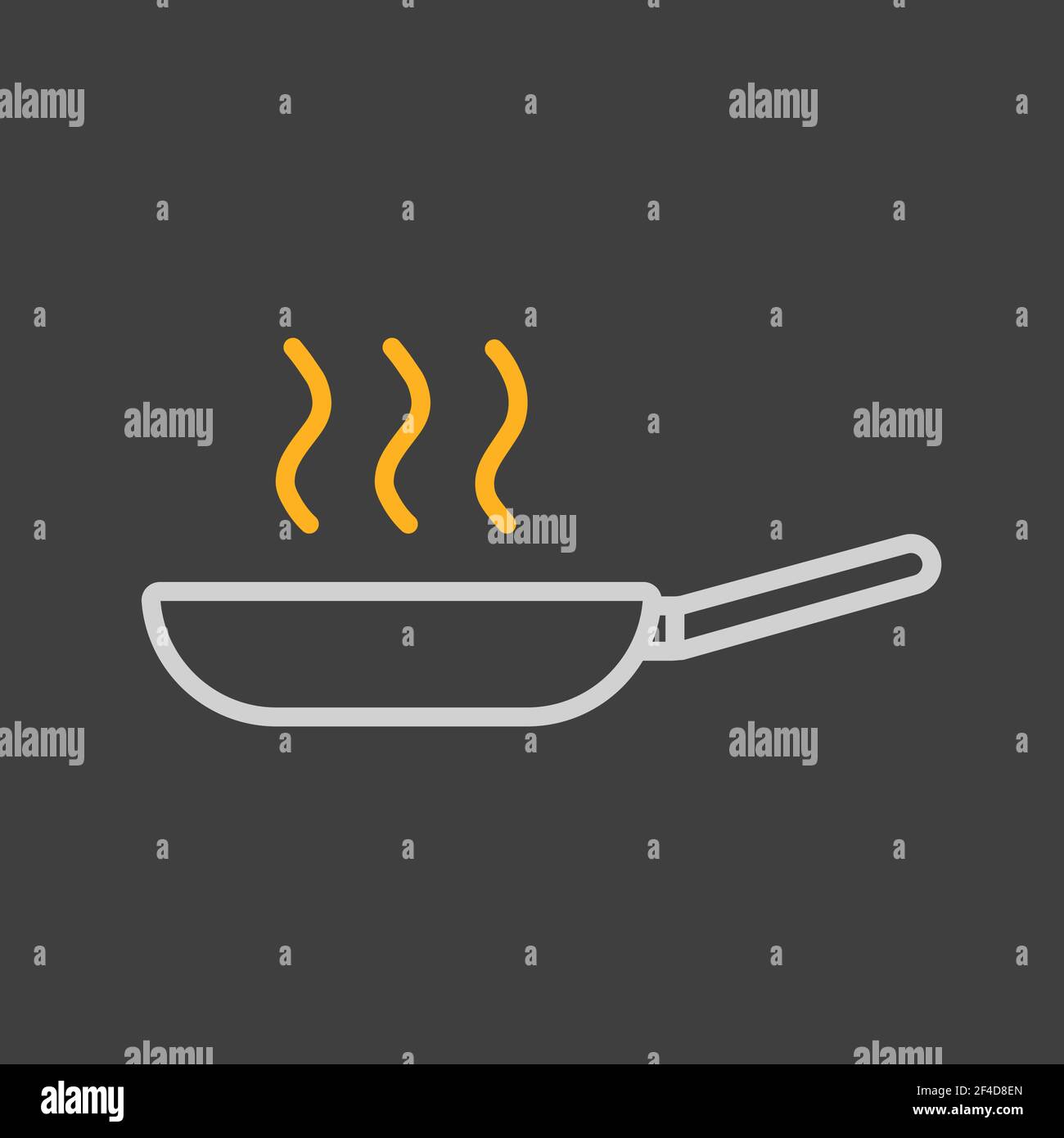 Frying pan vector icon. Kitchen appliance. Graph symbol for cooking web ...