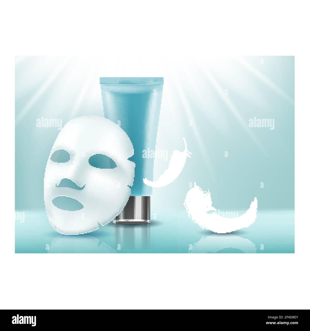 Facial Mask And Cream Creative Promo Banner Vector Stock Vector Image ...